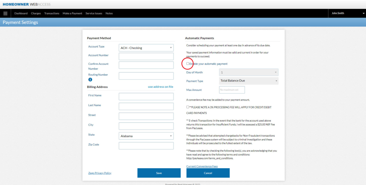 Autopay How To - TPM HOA